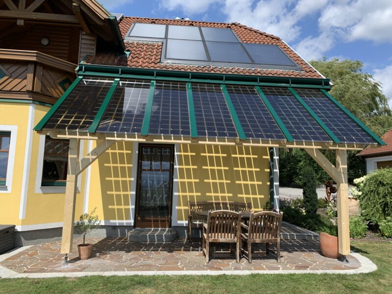 PV-Module für Terrassenüberdachungen & Carports von ertex solar